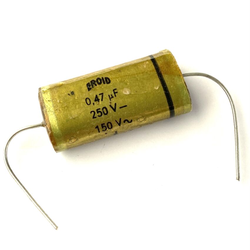 Ero EROID Capacitor 0,47uF 250VDC – NOS ERO for Repair & Replacement ...